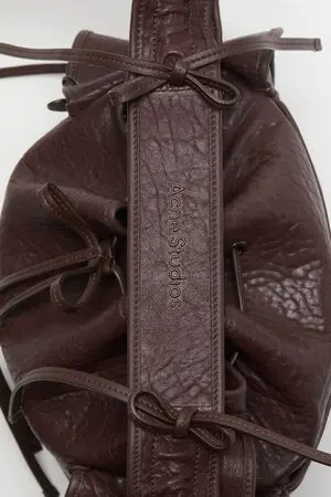 Acne Studios Ruffled Drawstring Shoulder Bag - Black