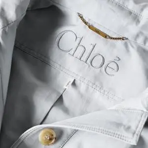 Chloé Cropped Leather Jacket With Integrated Scarf
