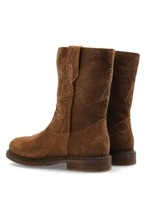 GOLDEN GOOSE Embossed Round Toe Boots