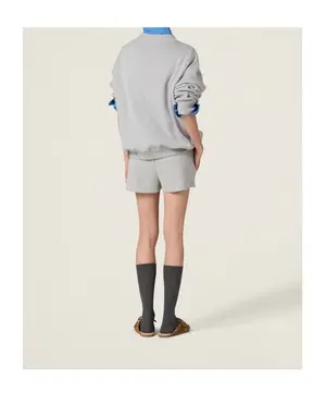 Miu Miu Logo Embroidered Drawstring Shorts