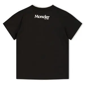 Moncler Crew Neck Cotton T-shirt With Emblem Patch