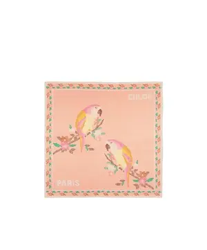 Chloé Printed Silk Scarf - Pink
