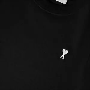 AMI Paris Pure Crew-neck Short-sleeve Tee - Black