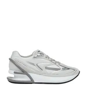 Fendi White Fabric Low-tops - Gray