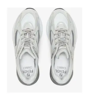 Fendi White Fabric Low-tops