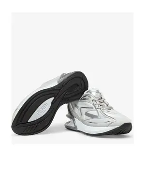 Fendi White Fabric Low-tops
