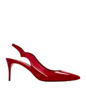 CHRISTIAN LOUBOUTIN Signature Coloured Underside Italian Slingbacks - Red