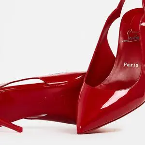 CHRISTIAN LOUBOUTIN Signature Coloured Underside Italian Slingbacks