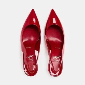 CHRISTIAN LOUBOUTIN Signature Coloured Underside Italian Slingbacks