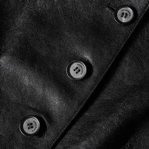 Magda Butrym Round Neck Leather Peplum Jacket