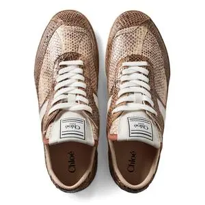 Chloé Low Top Sneakers With Snakeskin Effect