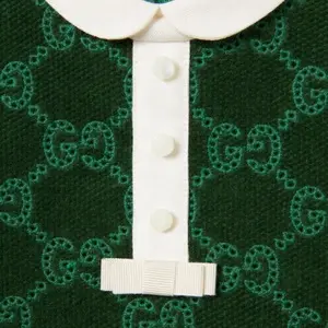 Gucci Baby Gg Cotton Velvet Dress
