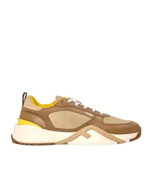 Fendi Color Blocked Low Top Trainers - Multicolor