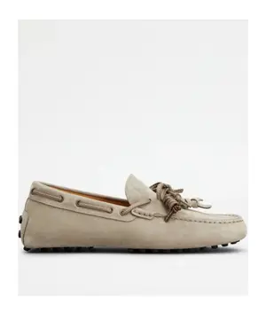 TOD'S Suede Gommino Loafers - Beige