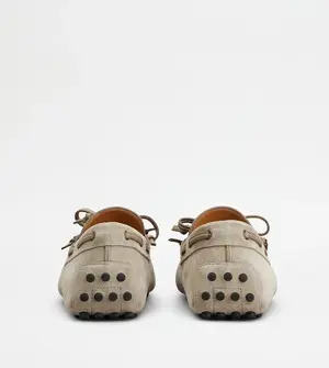 TOD'S Suede Gommino Loafers - Beige