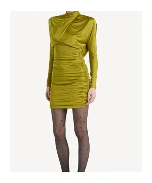 Balmain Draped Flowy Jersey Dress