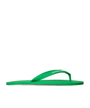 CHRISTIAN LOUBOUTIN Solid Color Flip Flops - Green