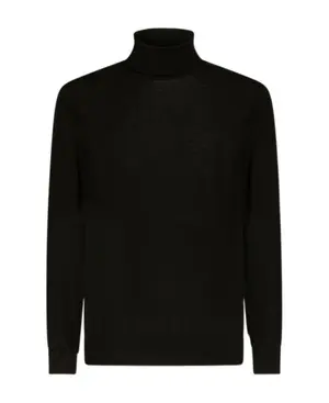 Etro High Neck Jumper With Logo On Rear - Black