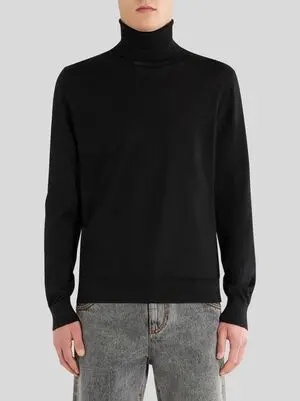 Etro High Neck Jumper With Logo On Rear