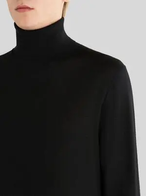 Etro High Neck Jumper With Logo On Rear