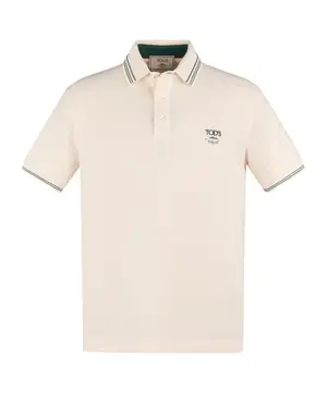 TOD'S Short-sleeved Polo Shirt - Beige