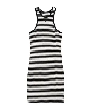 ANINE BING Cole Striped Knit Dress - No