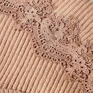 Chloé Mp18 Cable Knit Jumper With Lace Trim