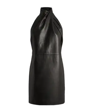 Balmain Lambskin Open-back Dress - Black