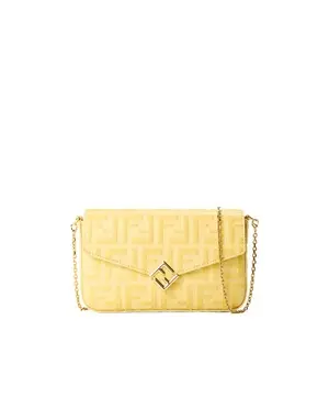Fendi Chain Wallet Nude