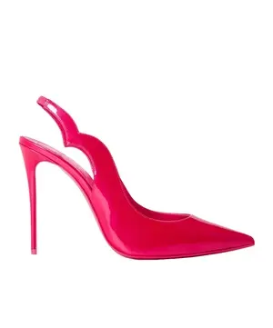 CHRISTIAN LOUBOUTIN Lacquered Sole Slingback Pumps - Red
