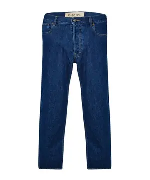 Valentino Garavani Dark Straight-leg Jeans - Blue