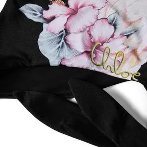 Chloé Printed Neck Swimsuit - Black