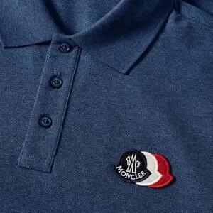 Moncler Short Sleeve Polo Shirt - Blue