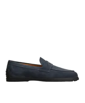 TOD'S Round Toe Loafers - Blue