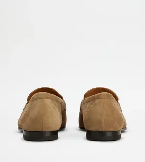 TOD'S Suede Slip-on Loafers With Buckle Detail