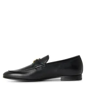 Valentino Garavani Leather Loafers With Gold Accent