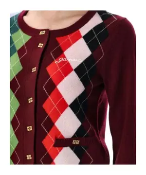 GANNI Argyle Knit Cardigan