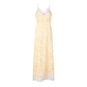 Magda Butrym Maxi Dress With Floral Print And Lace Trim