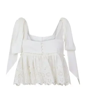 Chloé Broderie Anglaise Peasant Top
