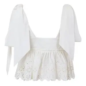 Chloé Broderie Anglaise Peasant Top