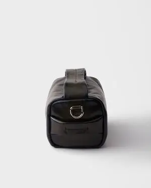 Prada Antiqued Leather Shoulder Bag - Black