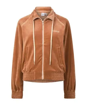 Chloé Velour Zip-up Track Jacket