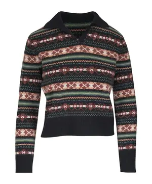 Vince Patterned Collared Sweater