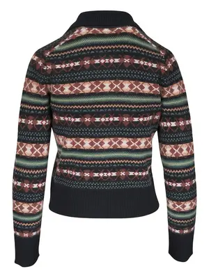 Vince Patterned Collared Sweater