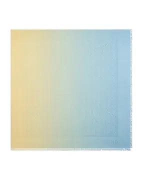 Fendi Multicolor Ff Silk And Wool Shawl - Multi-color