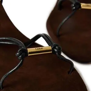 Chloé High-heeled Sandals With Knotted Straps And Buckle Detail