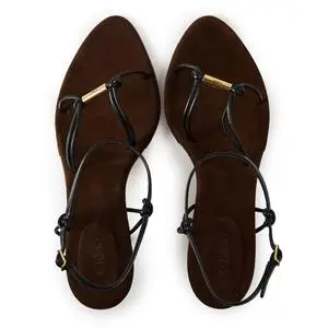 Chloé High-heeled Sandals With Knotted Straps And Buckle Detail