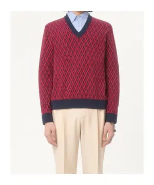 Valentino Garavani V-neck All-over Patterned Jumper