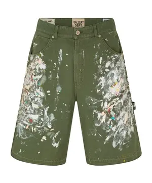 GALLERY DEPT. Relaxed Fit Denim Shorts - Green