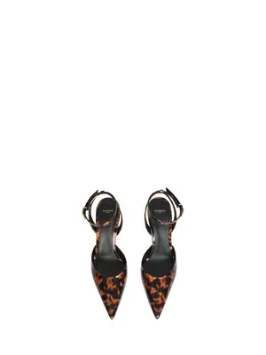 Balmain Printed Patent Leather Strappy Pumps